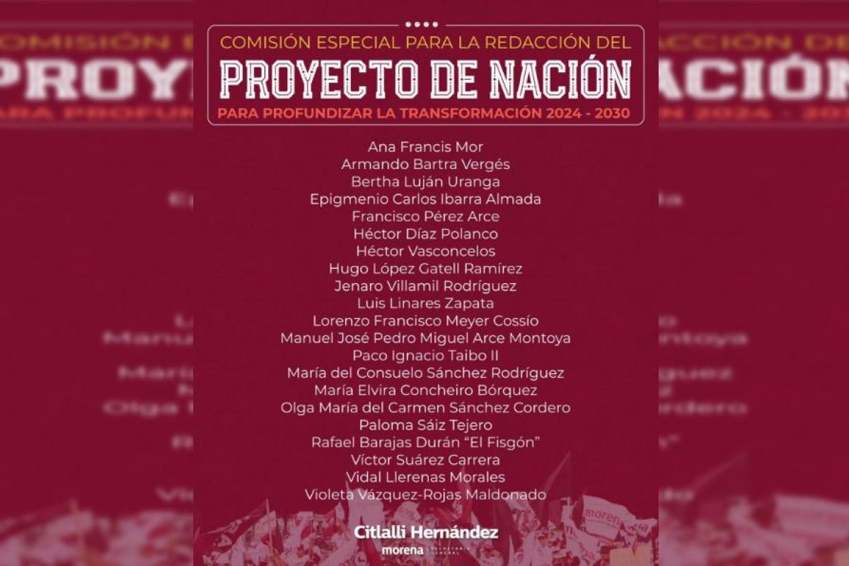 Designa Morena a comisionados para Proyecto de Nación 2024-2030 | BI Noticias